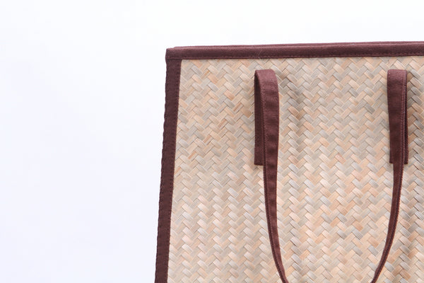 Nattira - Reed Woven Tote Bag (Brown) – VTThai